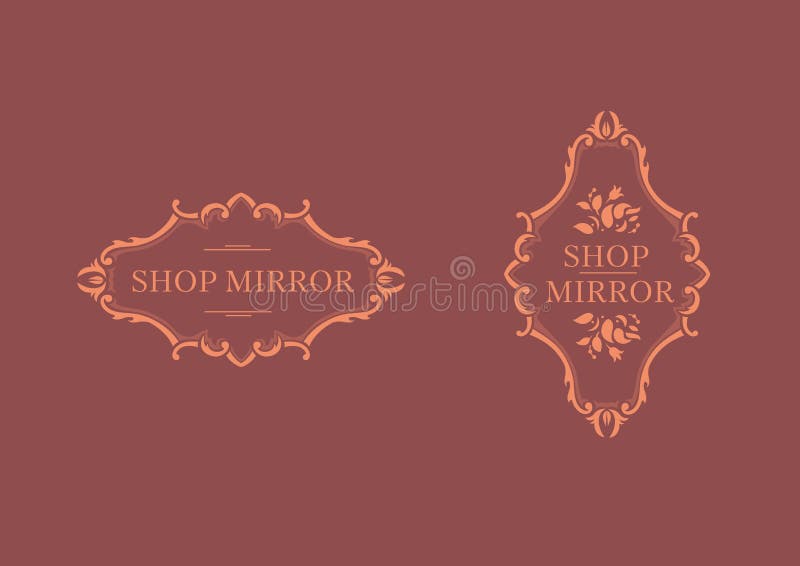 Logo for the Shop Mirrors, Floral Frame Stock Vector - Illustration of ...