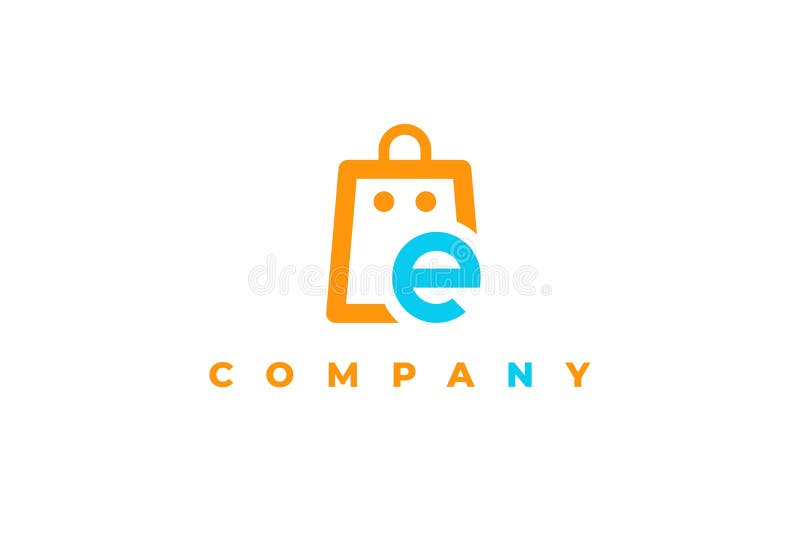 Shopping Bag Letter F Logo stock vector. Illustration of agency - 223790158