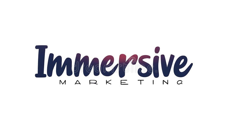 Logo Showcases the Term Immersive Marketing in a Dynamic Font Stock ...