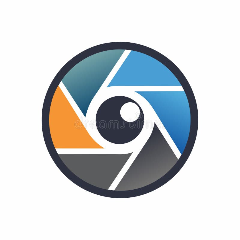 Logo Showcasing an Abstract Interpretation of a Camera Lens Symbol ...