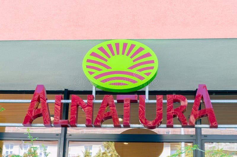Logo and sign of Alnatura. editorial stock image. Image of sign - 124895924