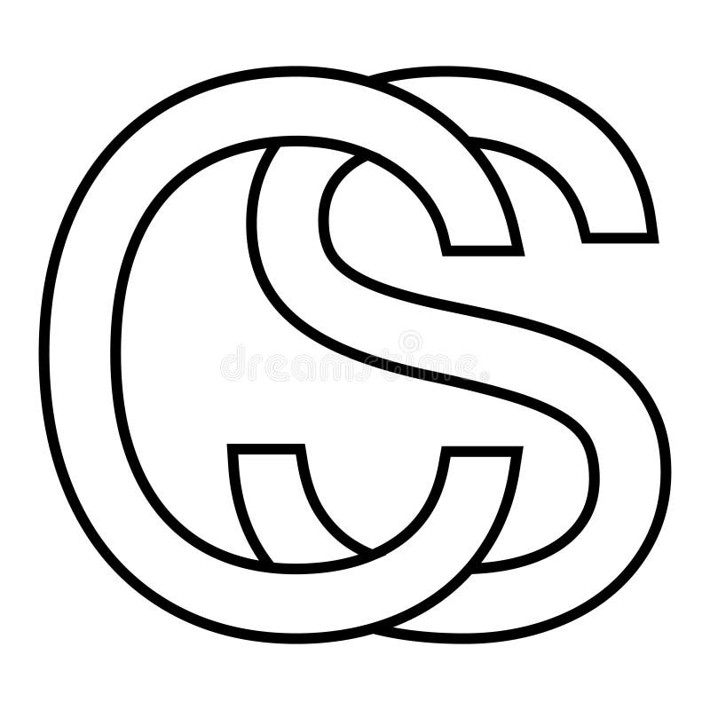 Logo Sign Cs Sc Icon Game Counter Letters C S Stock Vector ...