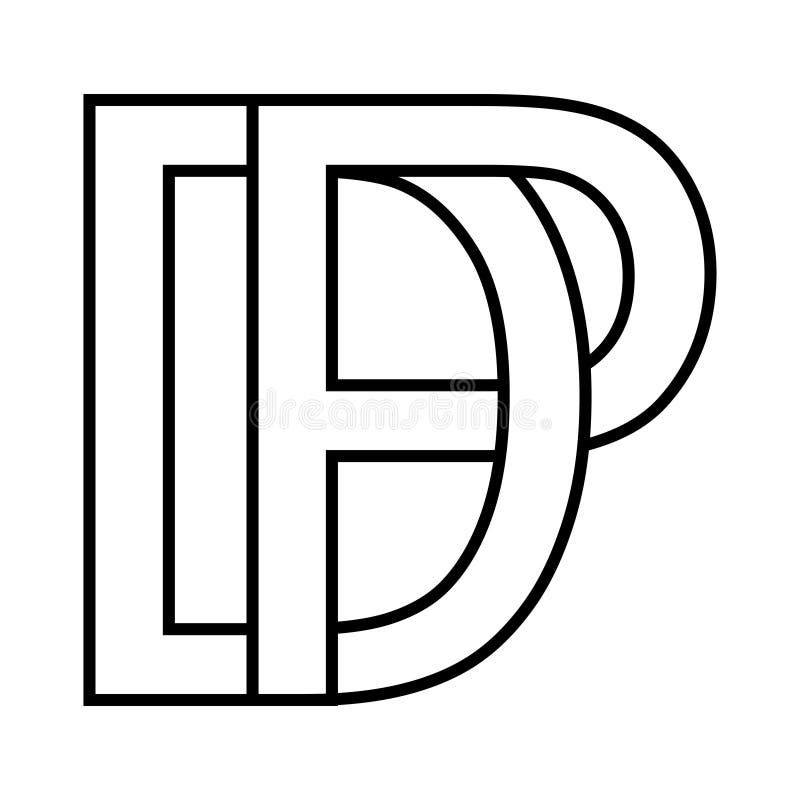 Logo Sign Dp Pd, Icon Sign, Dp Interlaced Letters D P Stock Vector ...