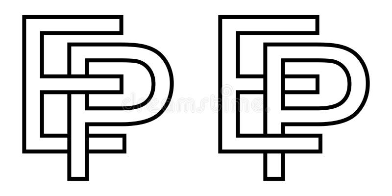 Logo Sign Ep Pe Icon Sign Interlaced Letters P, E Vector Logo Ep, Pe ...