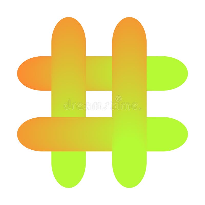 Colorful Hashtag Symbol in Vector Graphics. Vector Illustration. Stock ...