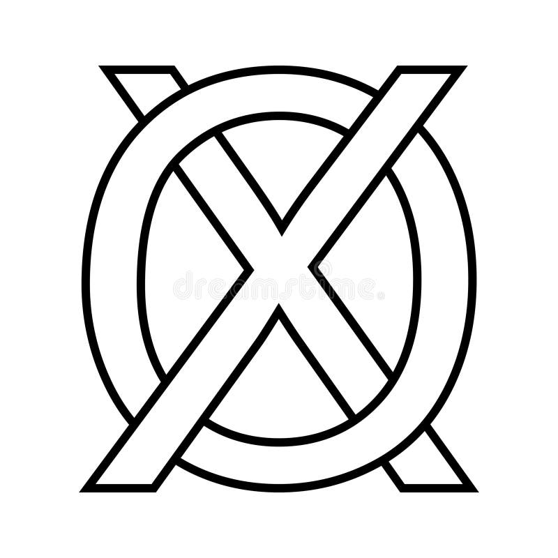 Logo Sign Ox, Xo Icon Double Letters Logotype X O Stock Vector ...