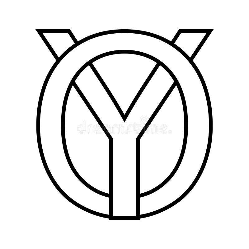 Logo Sign Oy Yo Icon Double Letters Logotype Y O Stock Vector ...