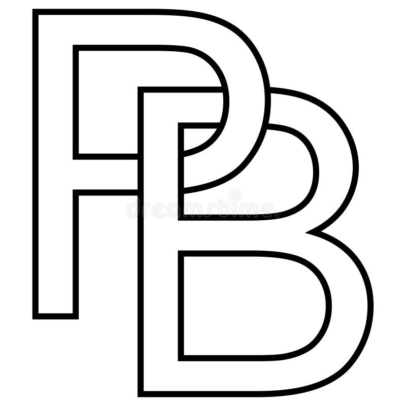 Logo Sign Pb Bp Icon Double Letters Logotype P B Stock Vector ...