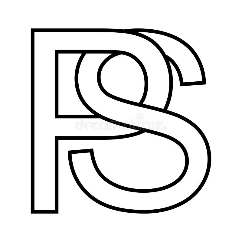 Logo Sign Ps Sp Icon Double Letters Logotype P S Stock Vector ...