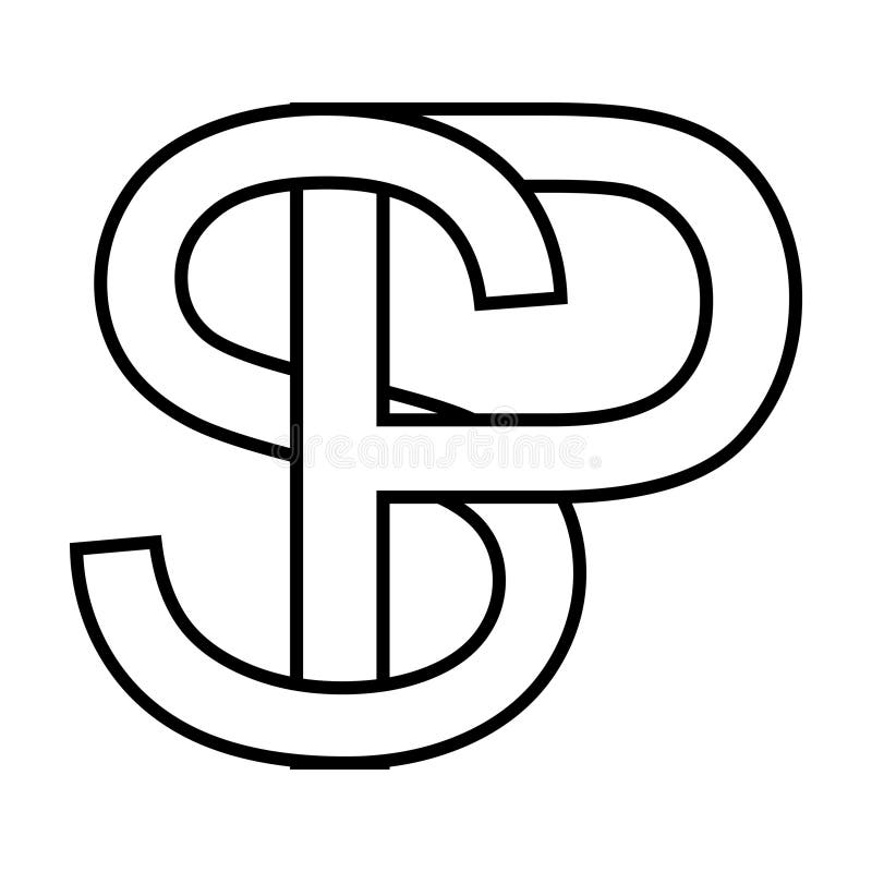 Logo Sign Sp Ps Icon, Double Letters Logotype P S Stock Vector ...