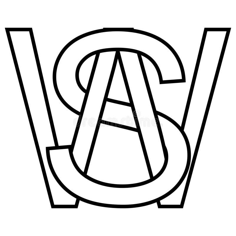 Logo Sign Sw Ws Icon, Double Letters Logotype W S Stock Vector ...