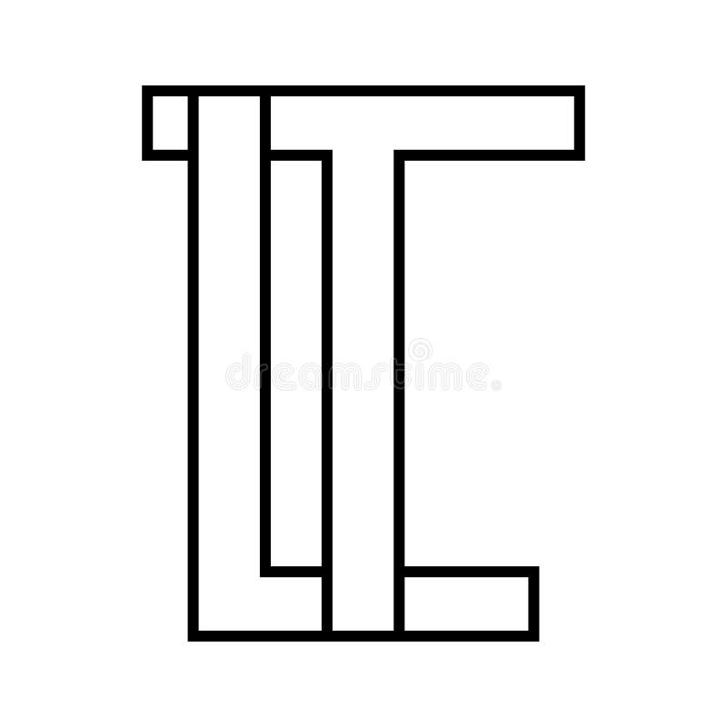 Logo Sign Tl Lt Icon Double Letters Logotype T L Stock Vector ...