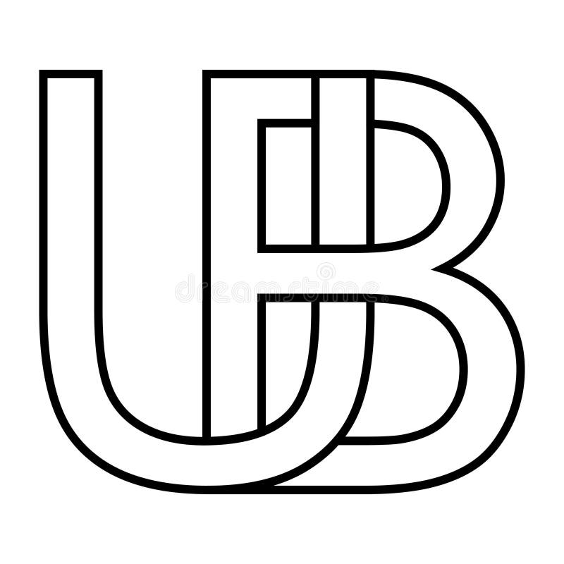 Logo Sign Ub Bu Icon, Double Letters Logotype U B Stock Illustration ...