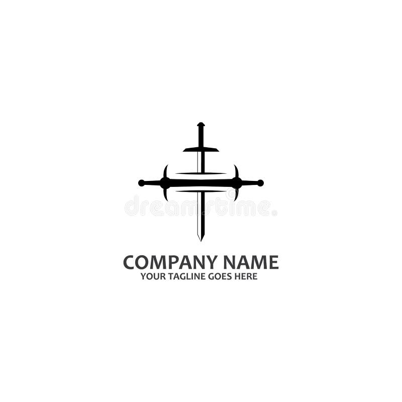 Logo Simple Del Vector De Espada Ilustración del Vector - Ilustración ...