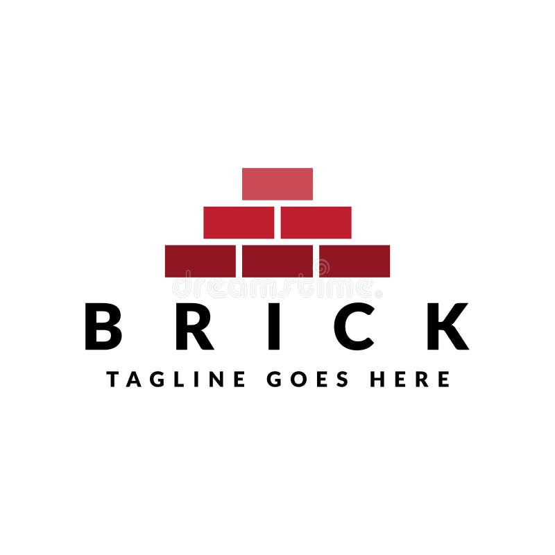Logo Simple En Brique Rouge Illustration de Vecteur - Illustration of ...