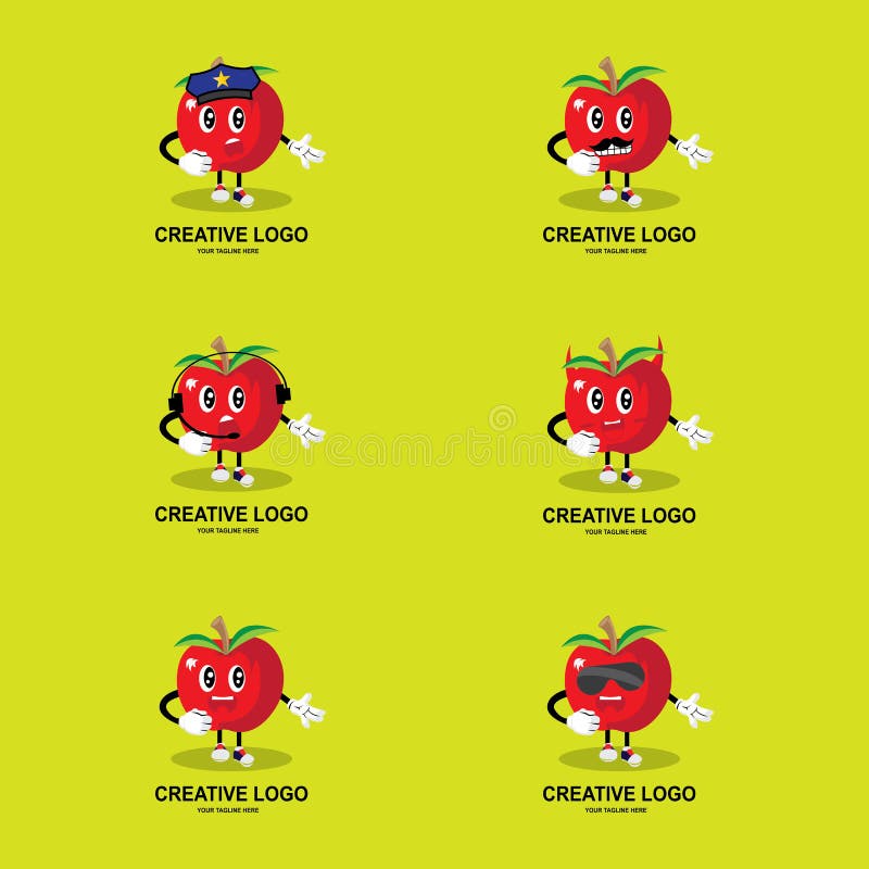 Logo Simple Rouge Caricature Tomate Fruit Icône Vectoriel Illustration ...