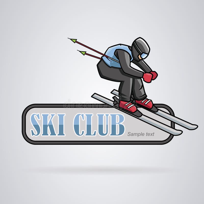 Logo Ski club stock vector. Illustration of symbol, vector - 108532316