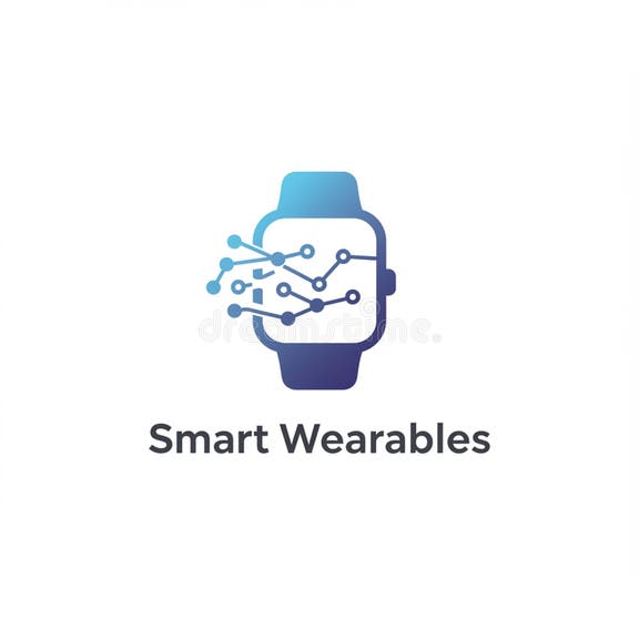 A Logo of a Smart Wearable Device, Featuring an Abstract Smartwatch ...
