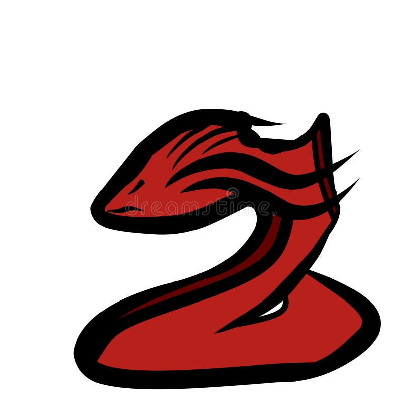 Icon snake red logo stock illustration. Illustration of orange - 244220812