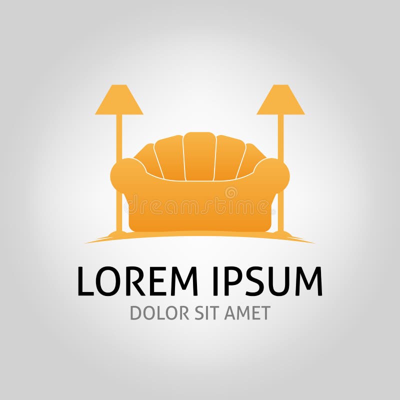 Logo Sofa Design Vector Template. Couch Illustration. Stock Vector ...