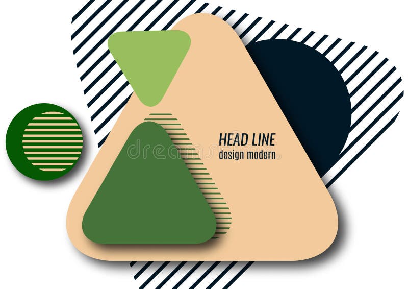 Logo with Speed Lines in the Shape of a Circle and a Triangle. Modern ...