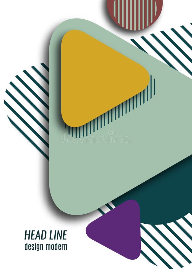 Logo with Speed Lines in the Shape of a Circle and a Triangle. Modern ...