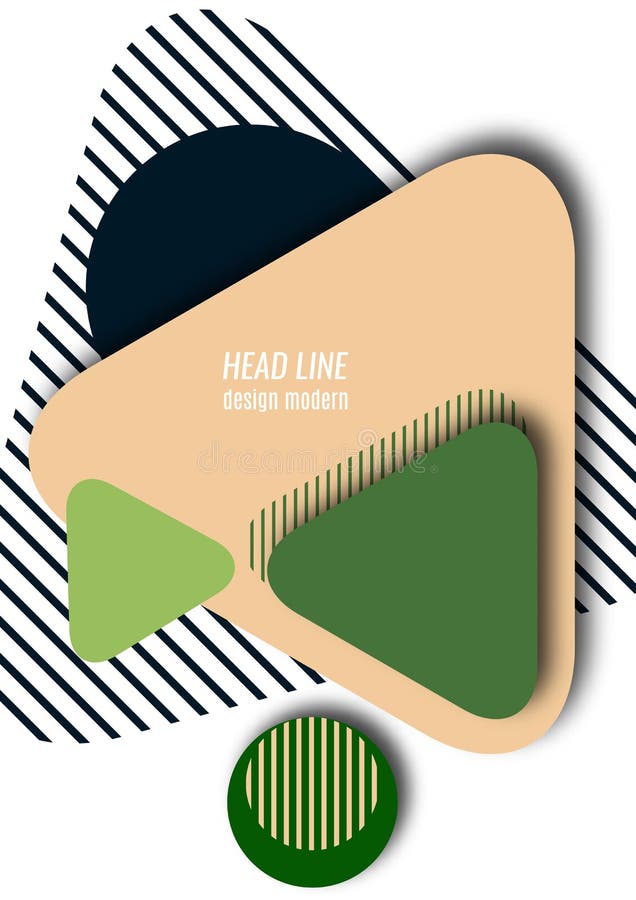 Logo with Speed Lines in the Shape of a Circle and a Triangle. Modern ...