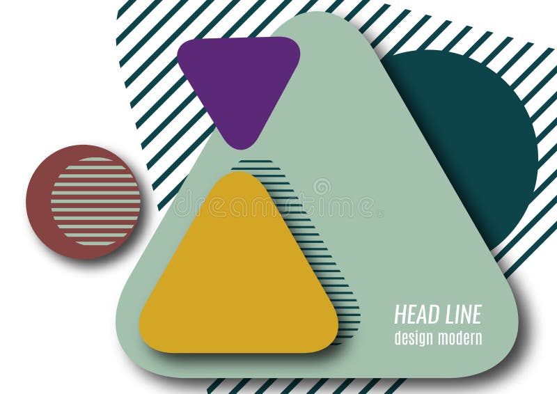 Logo with Speed Lines in the Shape of a Circle and a Triangle. Modern ...