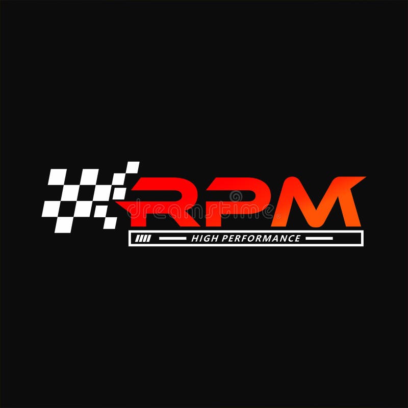 Logo Speed Rpm Design Vector for Automotive Stock Vector - Illustration ...