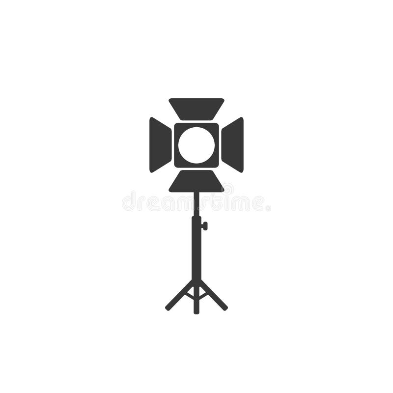 Logo Spotlight of Pictogram Vector Zwart Studio Lichtsymbool Vector ...