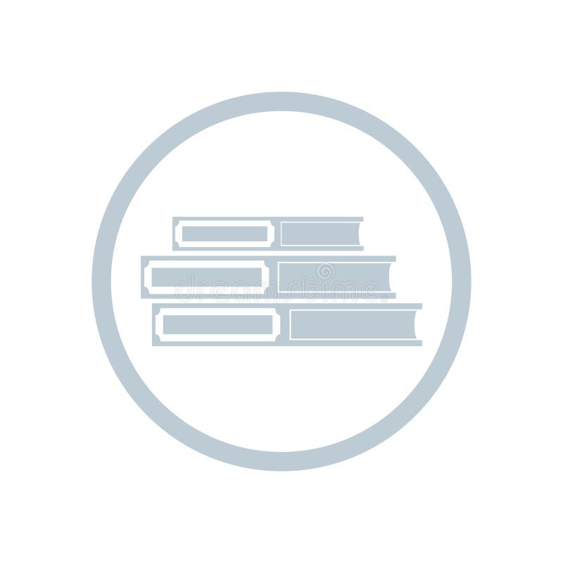 Logo stack of books stock vector. Illustration of dictionary - 110535345