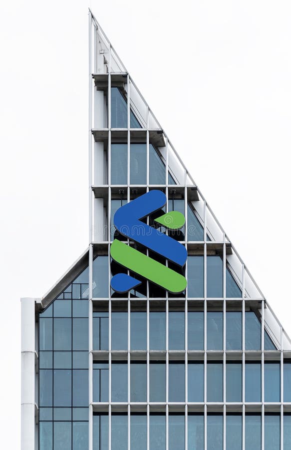 Logo Standard Chartered Bank on Building Editorial Stock Image - Image ...
