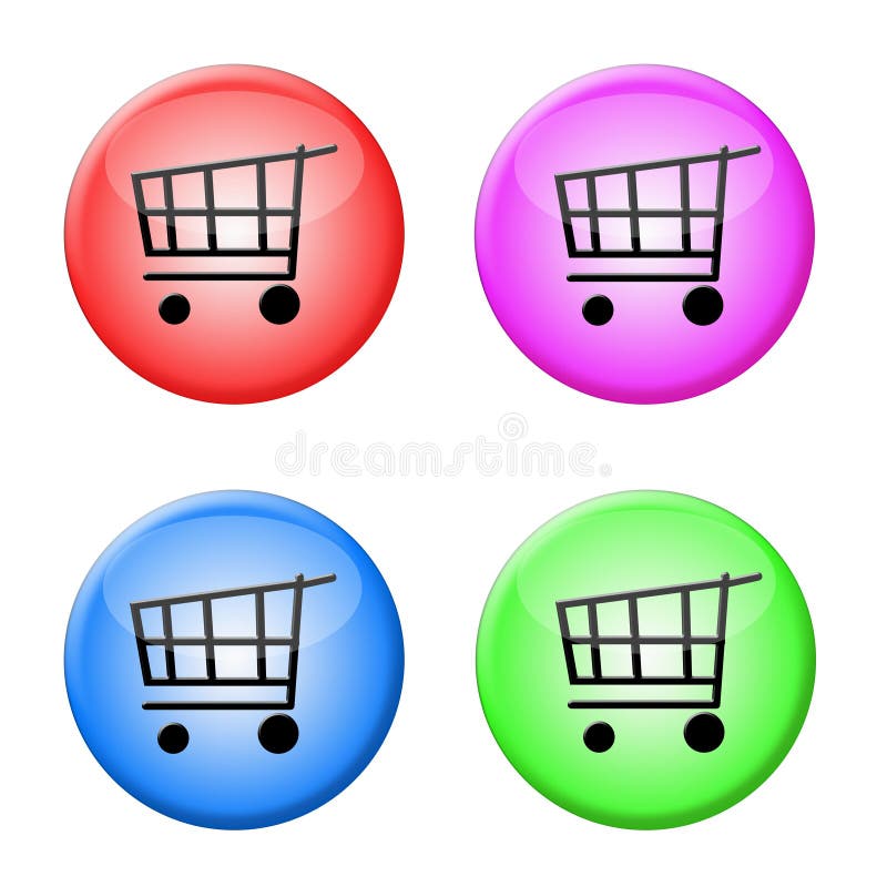 Shopping buttons stock vector. Illustration of presents - 11039604