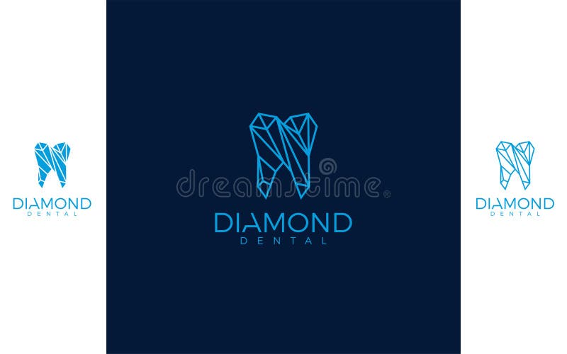 Diamond Dental Modern Logo Vector Stock Vector - Illustration of number ...