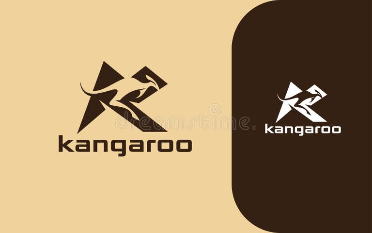 Kangaroo Letter K Modern Logo Vector Stock Vector - Illustration of ...