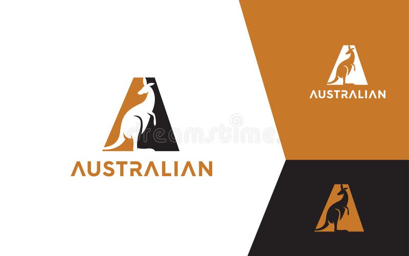Kangaroo Letter a Logo Vector Stock Vector - Illustration of background ...