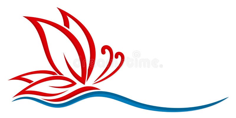 Logo stylized butterfly. stock illustration. Illustration of butterfly ...