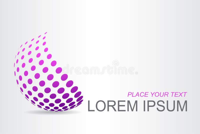 Logo Stylized Spherical Surface with Abstract Shapes Stock Vector ...
