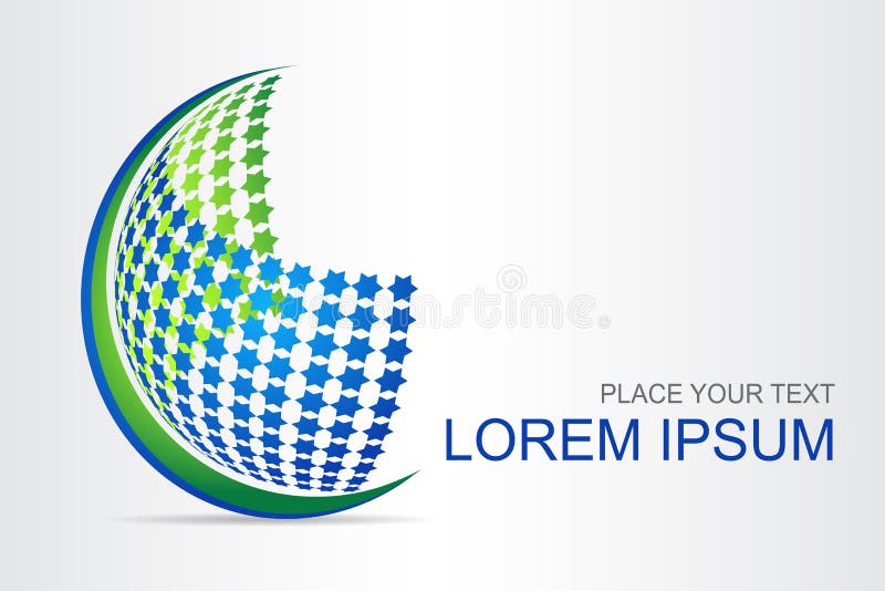 Logo Stylized Spherical Surface with Abstract Shapes Stock Vector ...