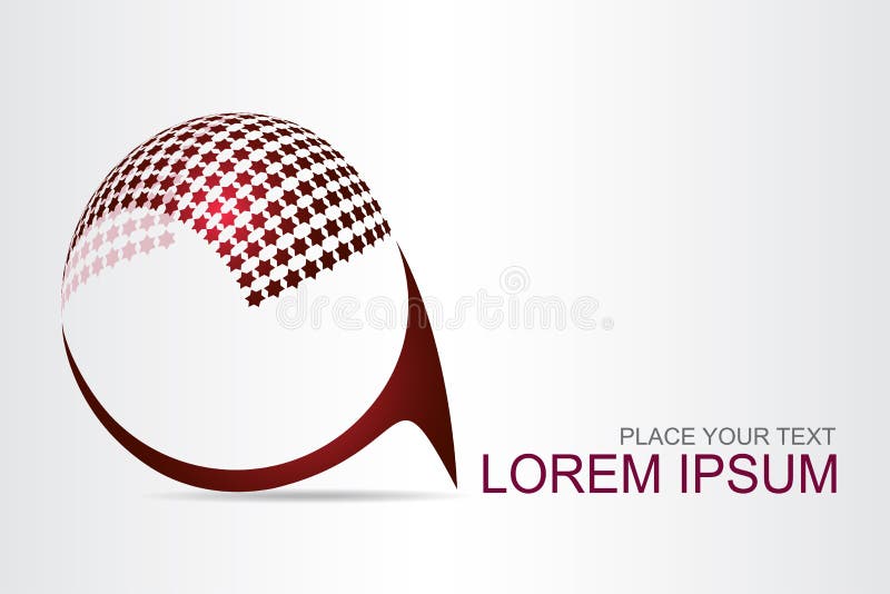 Logo Stylized Spherical Surface with Abstract Shapes Stock Vector ...