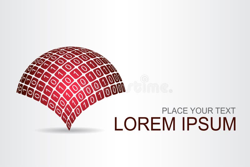 Logo Stylized Spherical Surface with Abstract Shapes Stock Vector ...