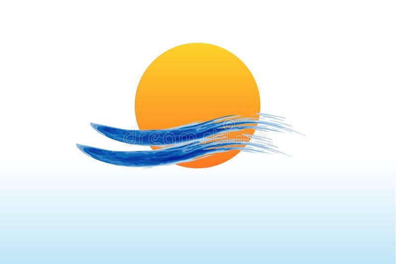 Sun Rays Sea Waves Logo Stock Illustrations – 167 Sun Rays Sea Waves ...