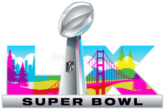 Logo of the Super Bowl LX. Super Bowl 60 Stock Illustration ...