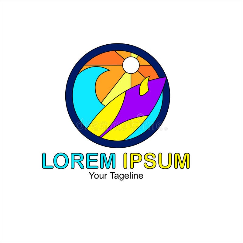 Surf Logo Design Created in a Gothic and Simple Style Stock Vector ...