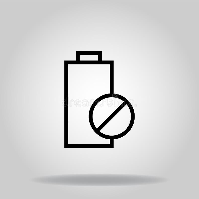 Battery Empty Icon or Logo in Pastel Color Stock Vector - Illustration ...