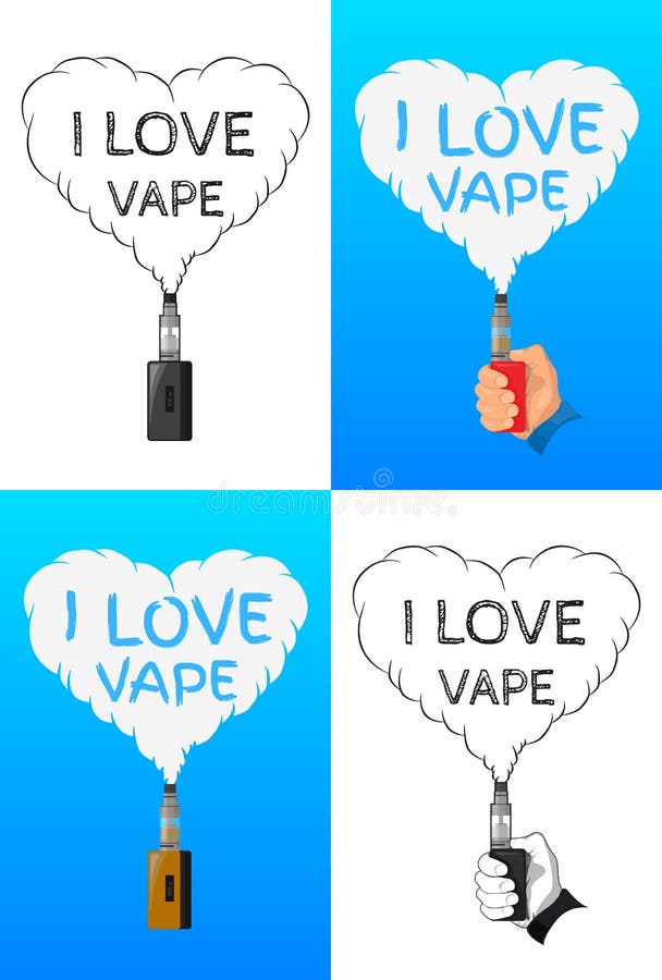 I Love Vape, Logo or Symbol Design Concept Stock Vector - Illustration ...