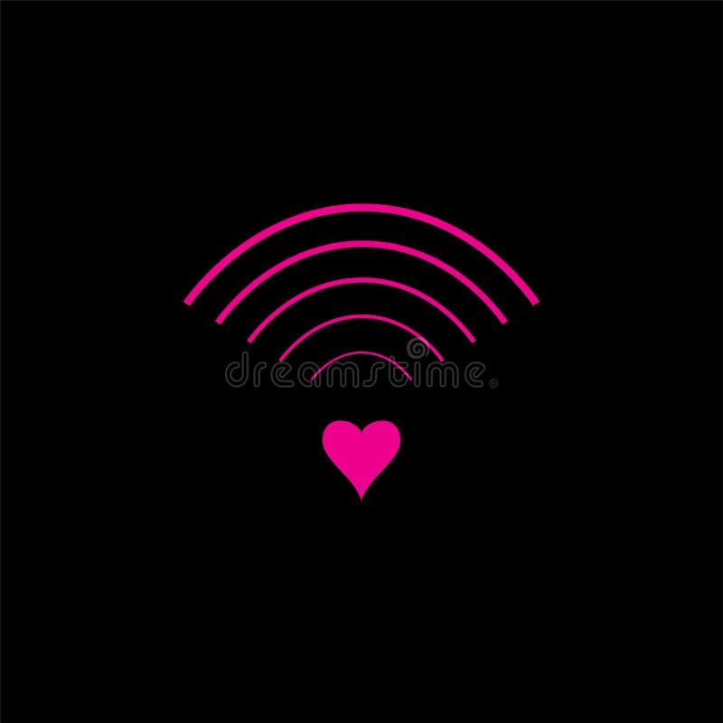 Logo and Symbol of Love Signal Design Stock Vector - Illustration of ...