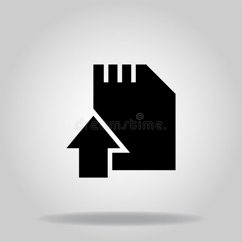 Memory Icon or Logo in Glyph Stock Vector - Illustration of save, black ...