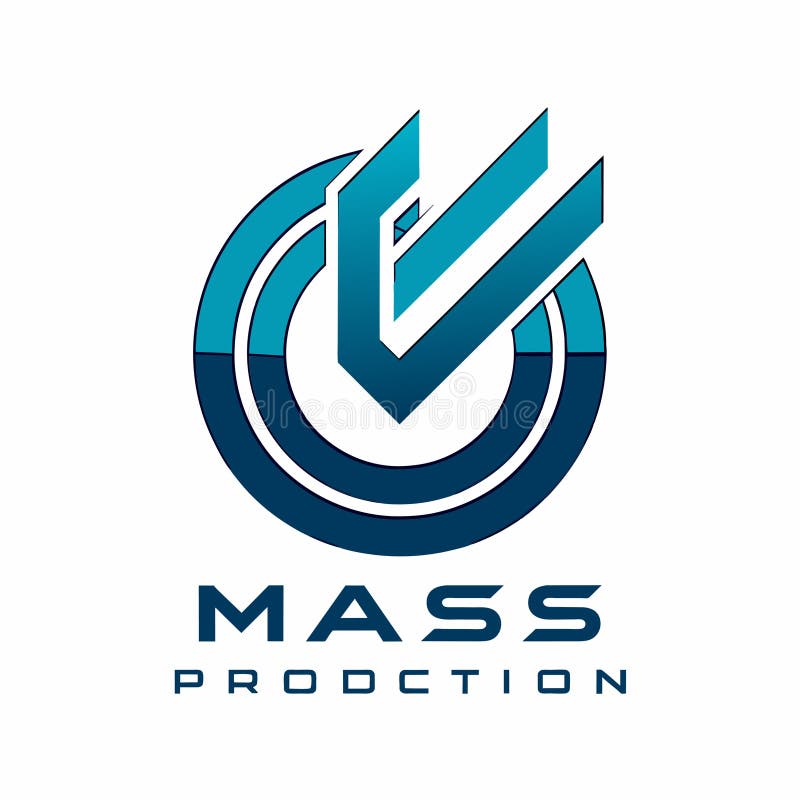 A Logo Symbolizing Mass Production, Featuring Streamlined Design ...