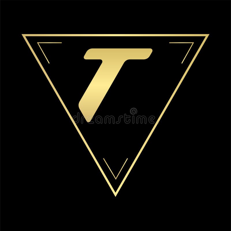 Logo T Company Gold Letter Logo Design with Simple Style Stock Vector ...
